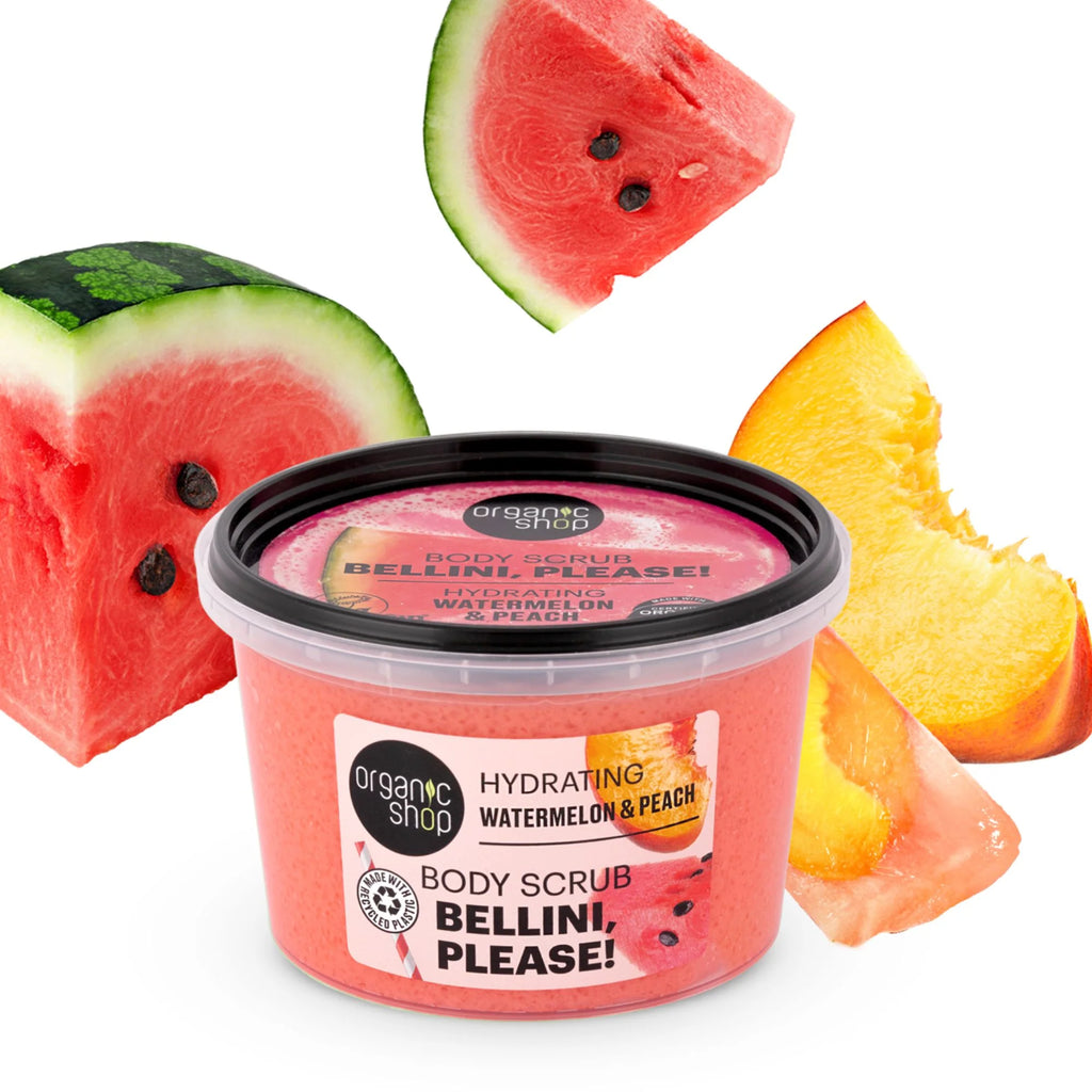 Organic Shop Hydrating Body Scrub Watermelon & peach | Frenchlady.co ...